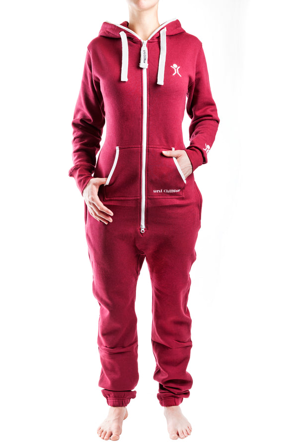 Burgundy Red Adult Onesie - Unichill